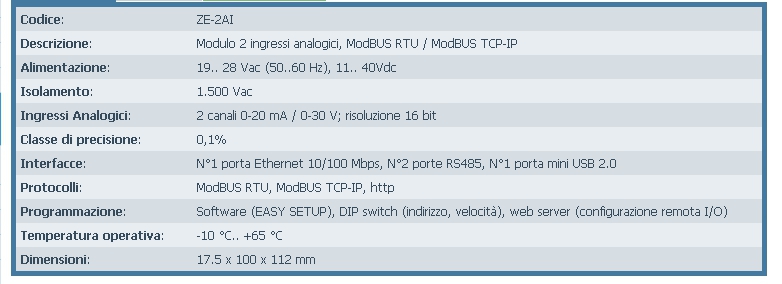 SENECA ZE-2AI - 裕益科技自動化設備可程式編碼器PLC分散式控制系統DCS